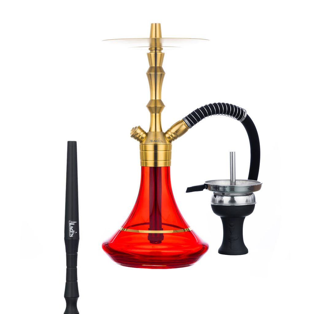 Shisha Aladin MVP 360 Red With Gold Ring - Sklep Shishowy CyBuch